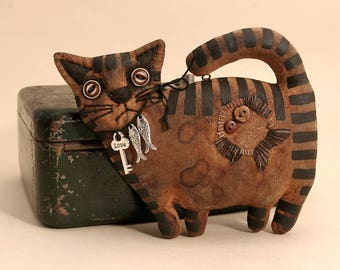 Primitive cat | Etsy