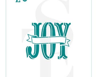 Joy stencil | Etsy