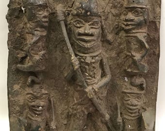 African Art Tribal Art Benin Bronze Warrior Statue From