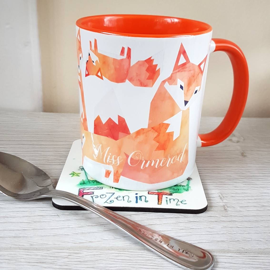 Watercolour Fox mug Coffee Mug Cute coffee mug Tribal decor