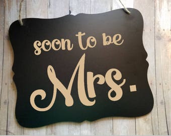 Soon to be mrs sign | Etsy
