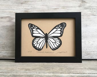Butterfly linocut | Etsy