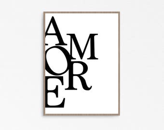 Amore print | Etsy