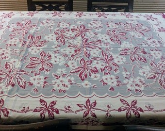 Maroon tablecloth | Etsy