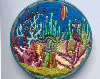 Fish embroidery | Etsy