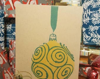 Linocut christmas | Etsy