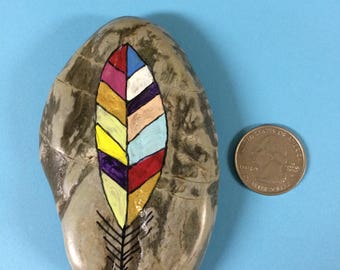 Painted feather | Etsy