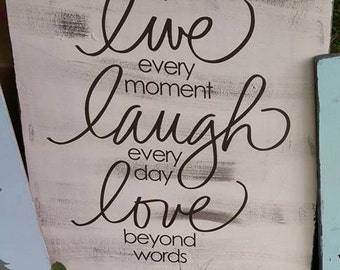 Live laugh love sign | Etsy