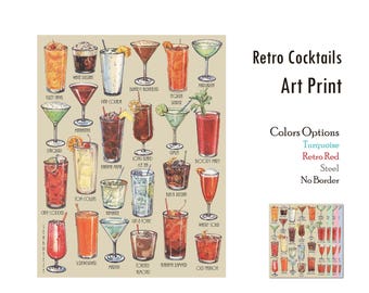 Cocktail art | Etsy