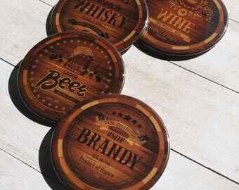Whiskey coasters | Etsy