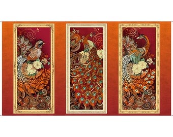 Peacock fabric | Etsy