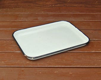 Vintage enamel tray | Etsy