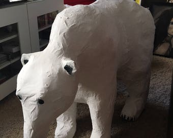 Paper mache bear | Etsy