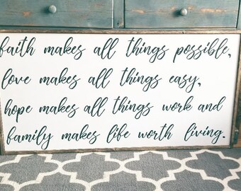 Family quote signs | Etsy