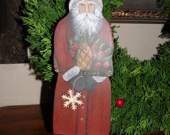 Folk art santa | Etsy