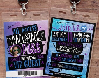 Hip Hop Swagger VIP PASS backstage pass Vip invitation