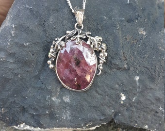 Natural ruby pendant | Etsy