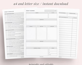 Student Note Taking Template Printable Pack A4 A5 and