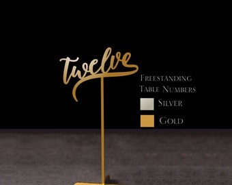 Gold table number | Etsy