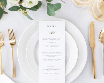 Wedding menu cards | Etsy