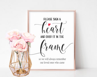 Heart guestbook | Etsy