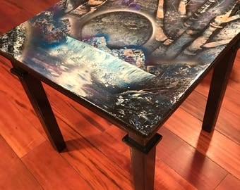 Hand painted table | Etsy