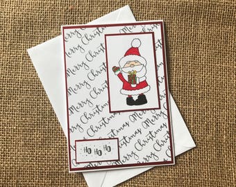 Santa claus card | Etsy