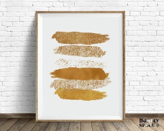 Gold wall art | Etsy