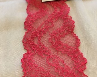 Red lace trim | Etsy
