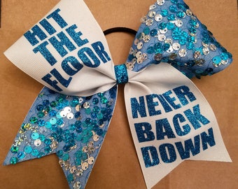 Teal cheer bows | Etsy