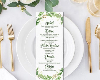 Wedding menu cards | Etsy