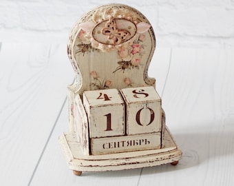 Shabby chic calendar | Etsy