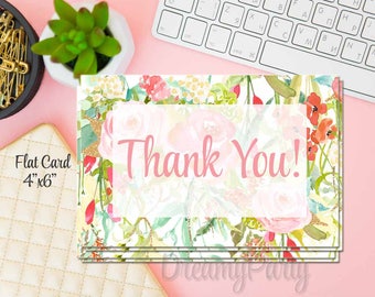 Watercolor thank you | Etsy