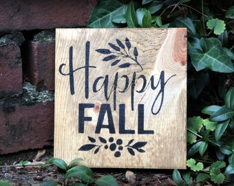 Happy fall sign | Etsy