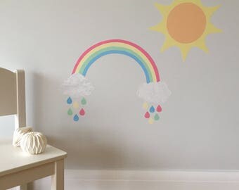 Rainbow wall decal | Etsy