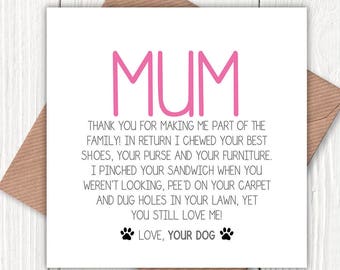 Dog mom card | Etsy