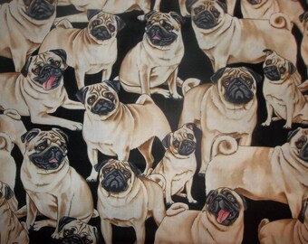 Pug fabric | Etsy