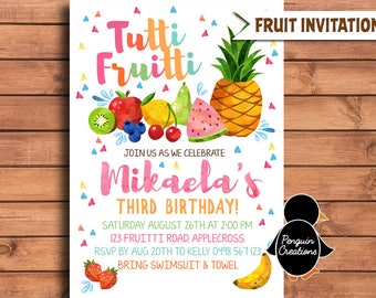 Fruit invitation | Etsy