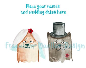 Cat wedding | Etsy