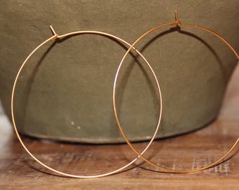 Gold hoop earrings | Etsy