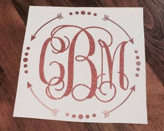 Arrow Circle Frame Monogram .. Free Shipping