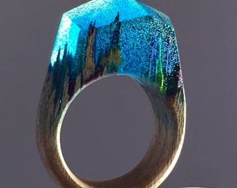 Wood epoxy jewelry | Etsy