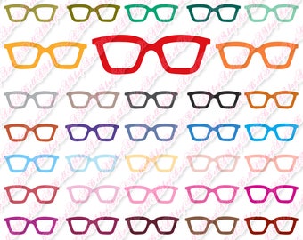 Eyeglasses clip art | Etsy