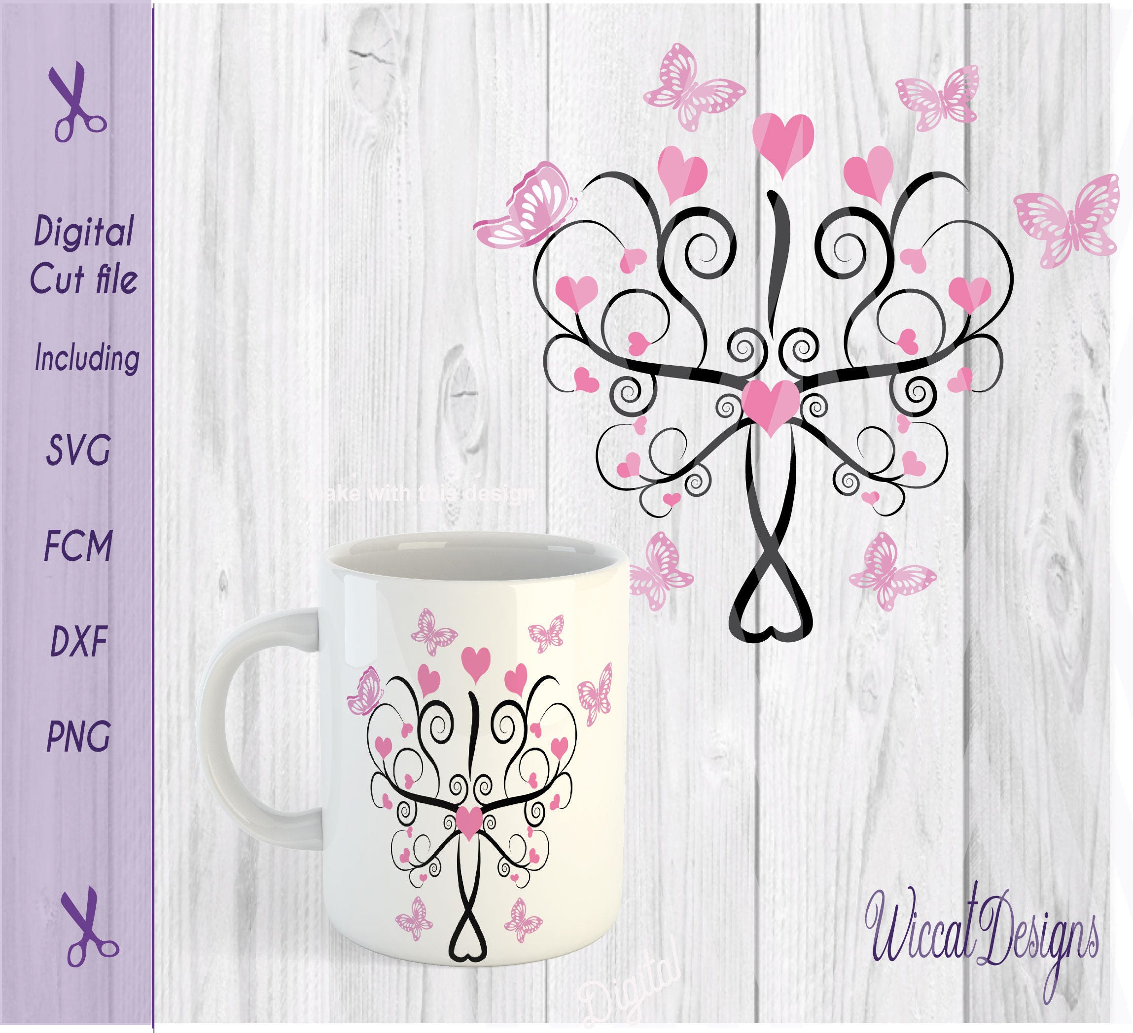 Tree svg, Butterfly svg, Hearts svg, nursery svg, newborn svg, girl svg ...