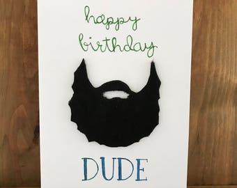 Manly birthday card | Etsy