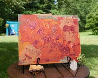 Abstract canvas and pottery art by NickMaxStudio on Etsy