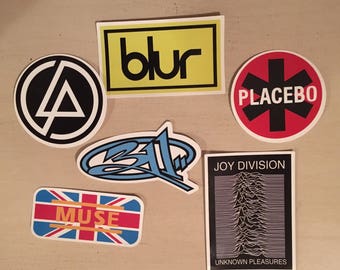 Rock band stickers | Etsy
