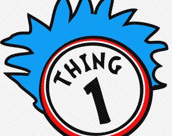 Thing 1 thing 2 iron on | Etsy