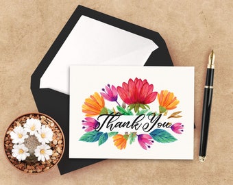 Watercolor thank you | Etsy