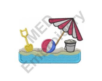 Beach embroidery | Etsy